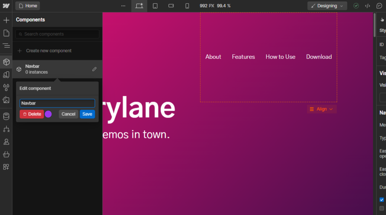 How To Delete A Component In Webflow: 1-Min Guide